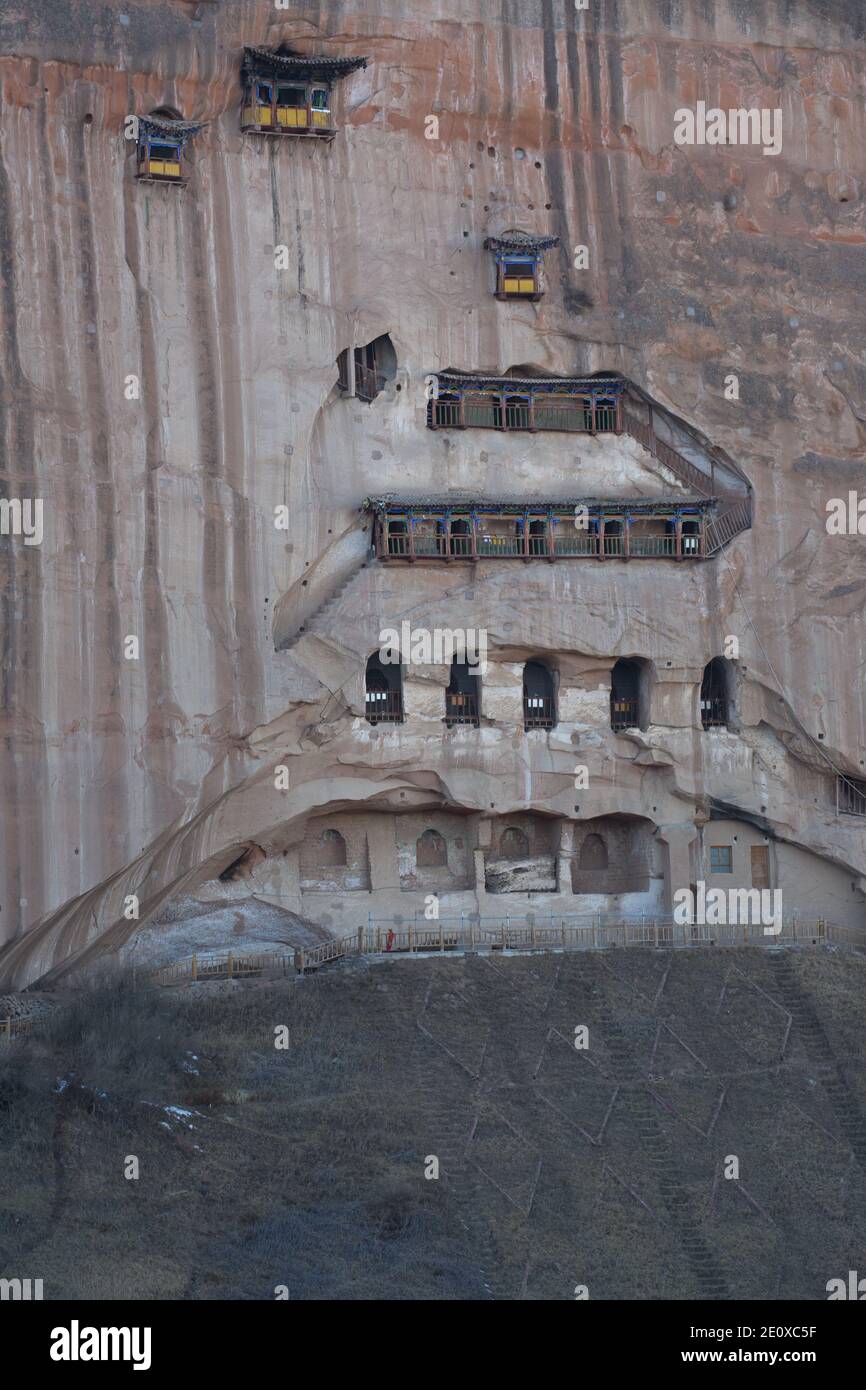 Matisi Temple - Grottos in the Cliff Stock Photo - Alamy