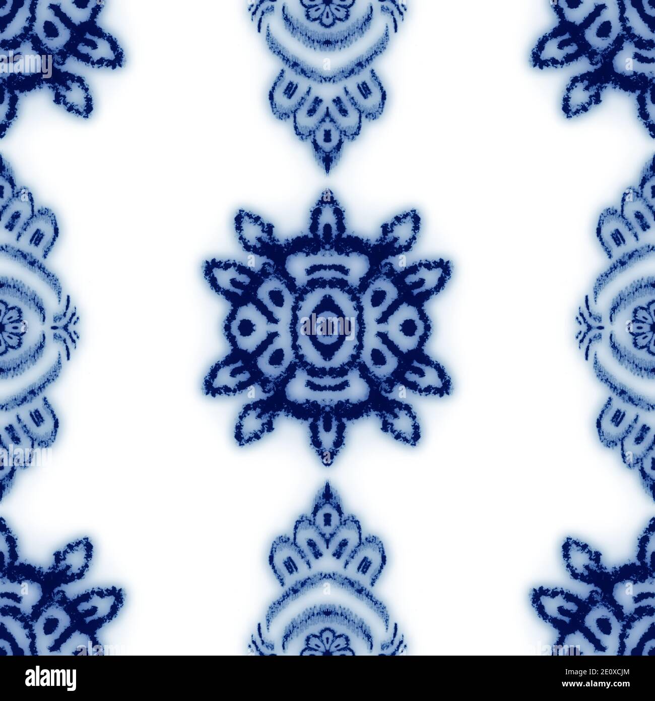 Seamless classic blue and white ceramic design Stock Photo - Alamy