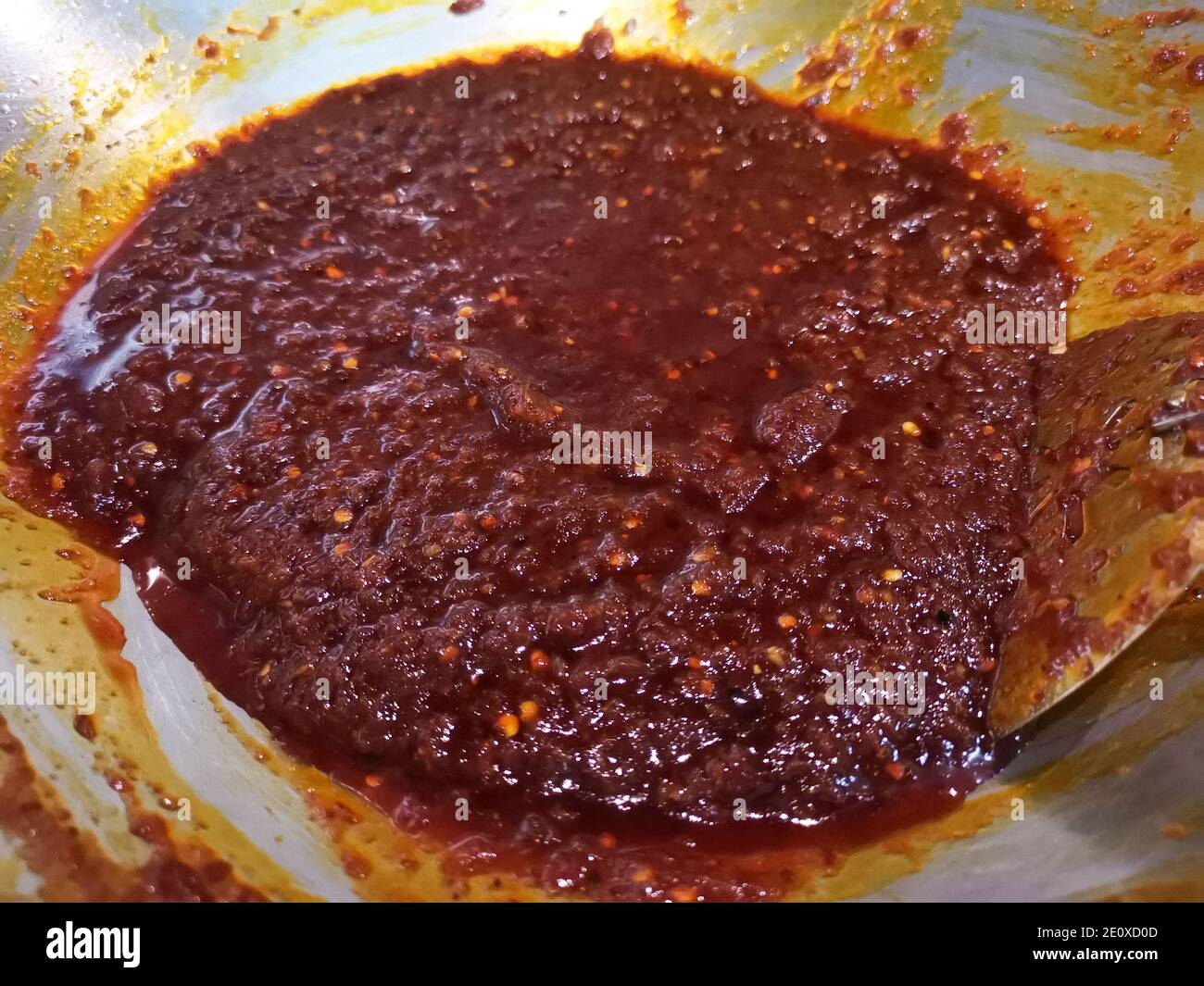 Chili Paste in Pan Thai dips are sweet and spicy Stock Photo - Alamy