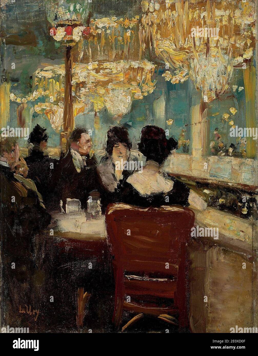 Lesser Ury - Galerie im Café Vaterland am Potsdamer Platz, Berlin (1920 ...