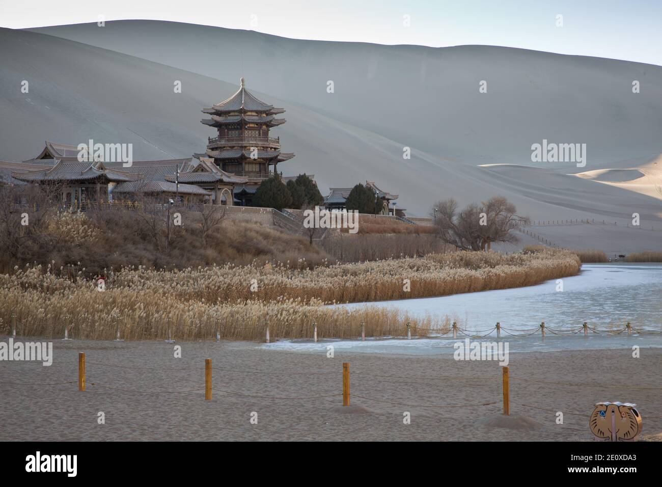 Crescent Moon Lake and Echoing sands, Dunhuang, Gansu Province, China ...