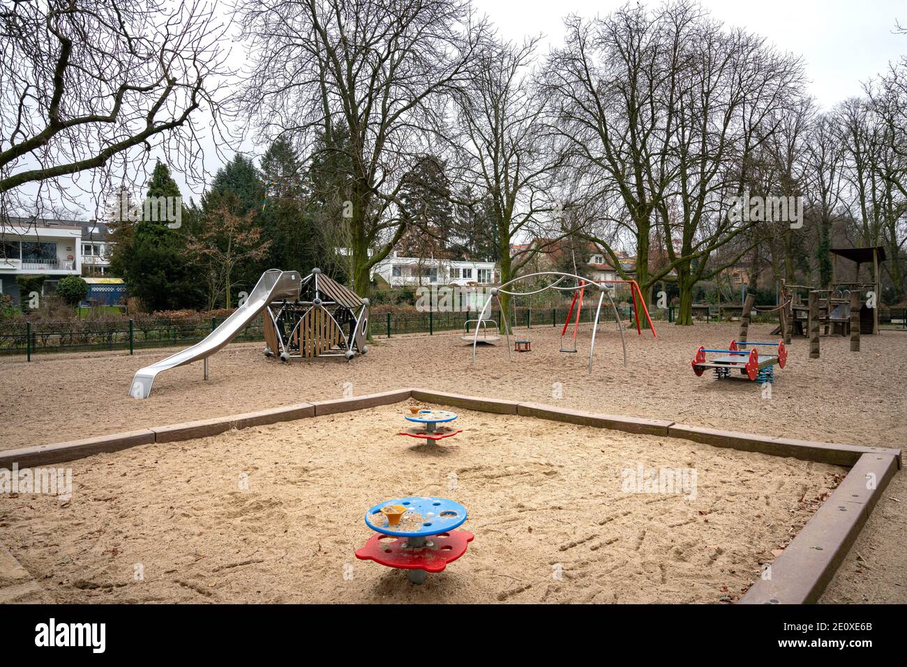 Empty Children S Playground Stock Photo - Alamy