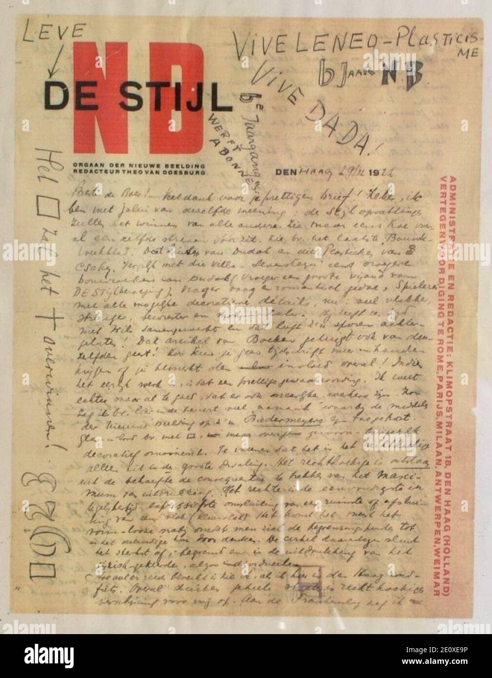 1922 letter hi-res stock photography and images - Alamy