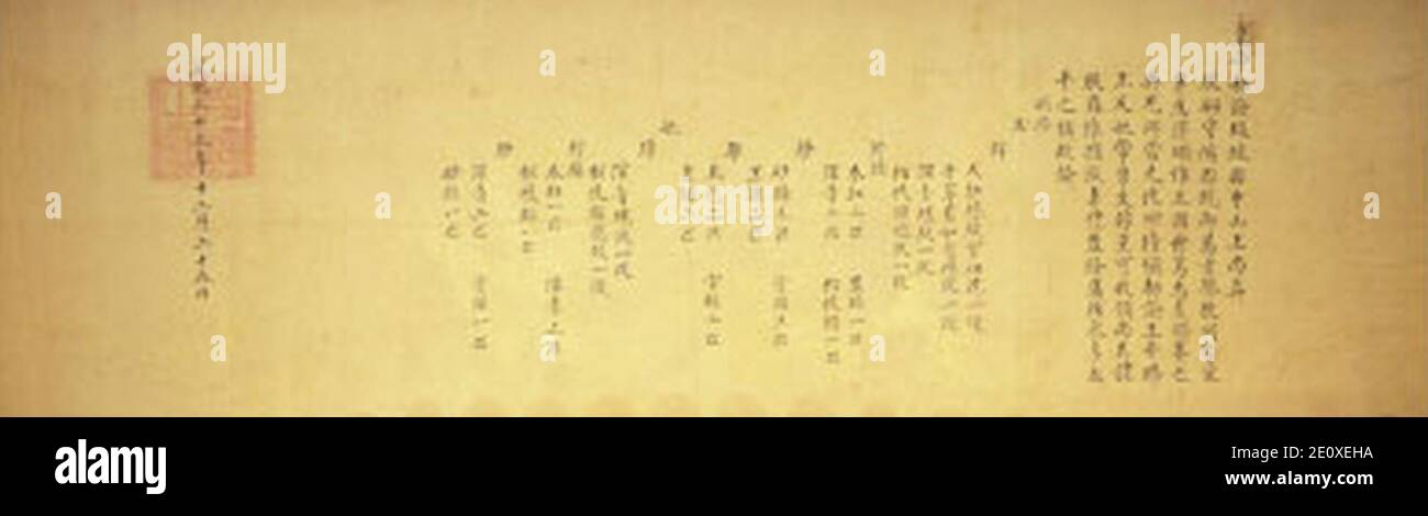 Letter from Hongzhi Emperor to Sho Shin Stock Photo - Alamy