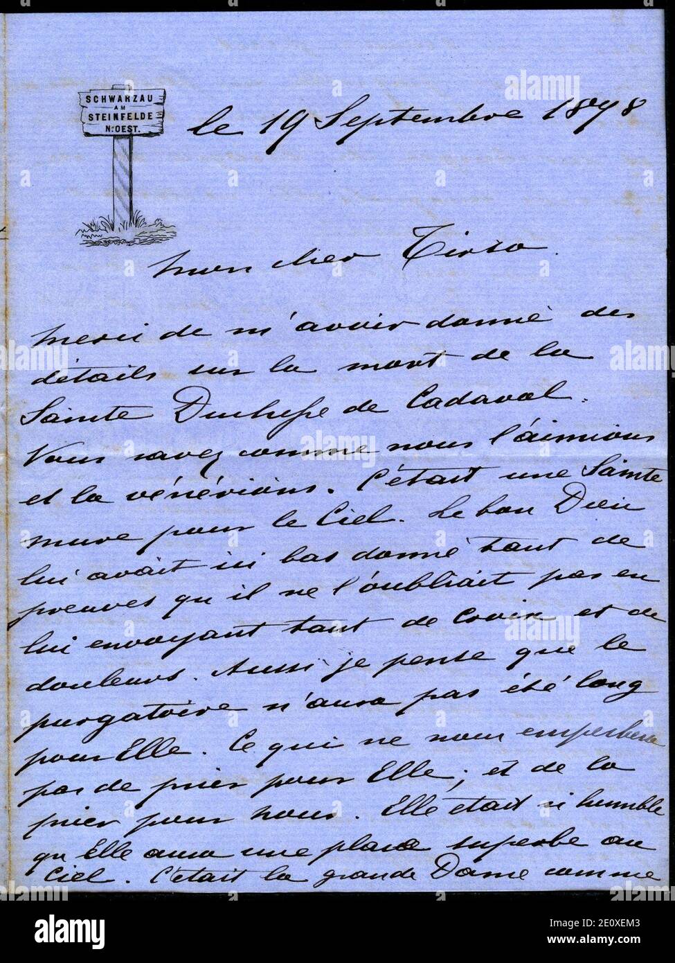 Letter from Robert, Duke of Parma, to Tirso de Olazábal (Sep. 1898) 01 ...