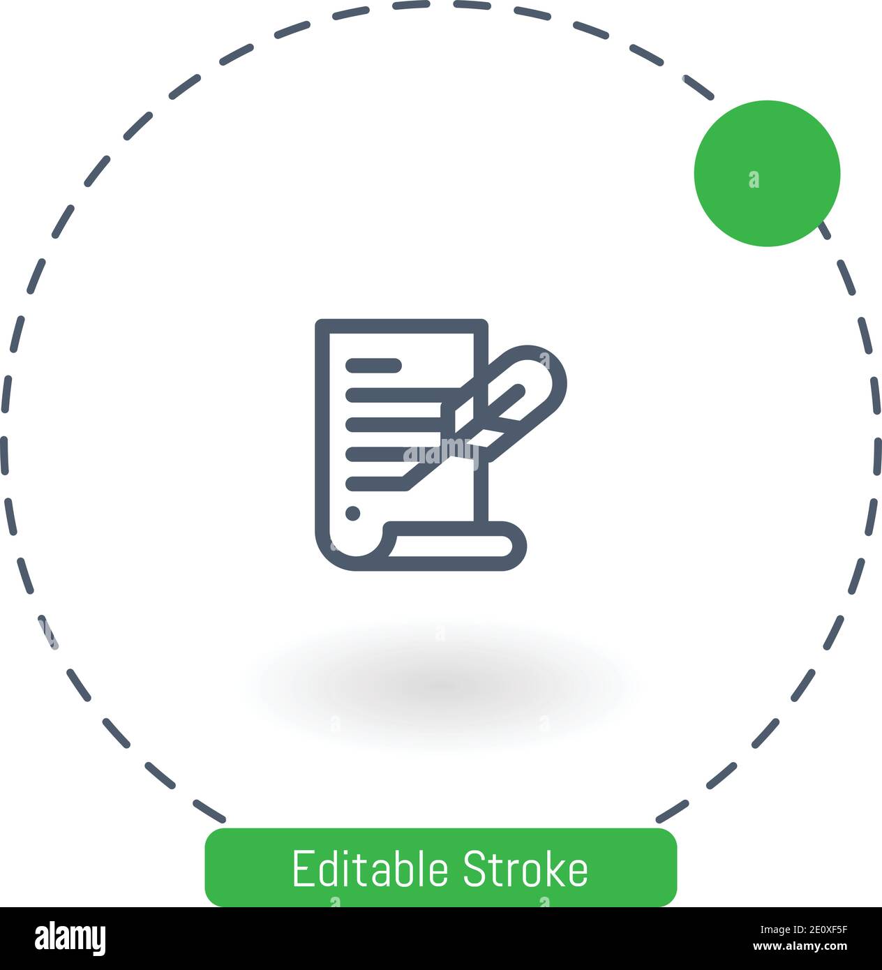 manuscript vector icon editable stroke outline icons for web and mobile ...