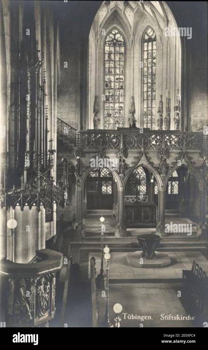 Lettner und Chorfenster der Stiftskirche E Weihenmaier 1921 Stock Photo ...
