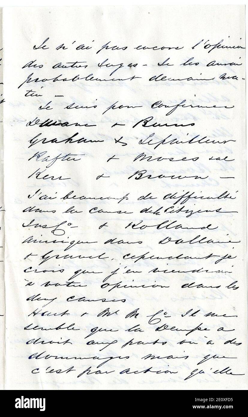 Lettre d'Antoine-Aimé Dorion à Ulric-Joseph Tessier 16 octobre 1878-3 ...