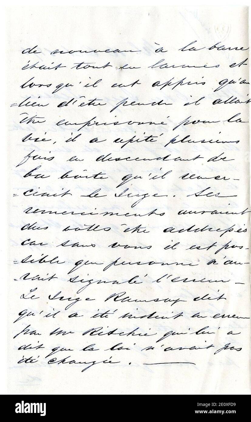 Lettre d'Antoine-Aimé Dorion à Ulric-Joseph Tessier 16 octobre 1878-2 ...