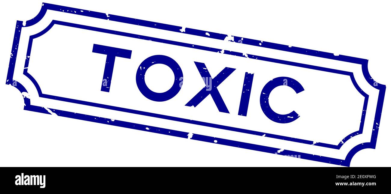 Grunge blue toxic word rubber seal stamp on white background Stock Vector Image & Art - Alamy