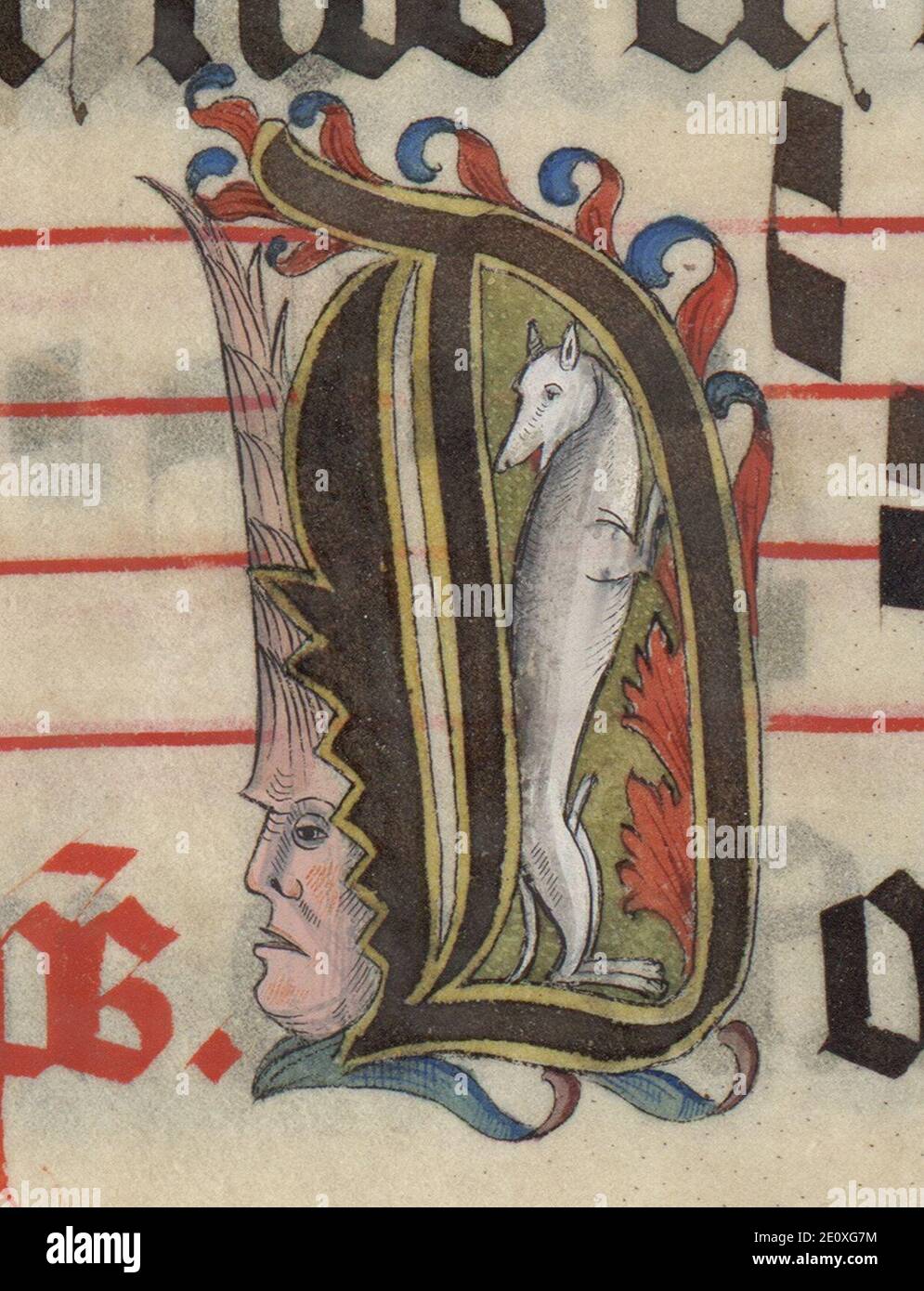 Lettrine D Ms. 74 Stock Photo - Alamy