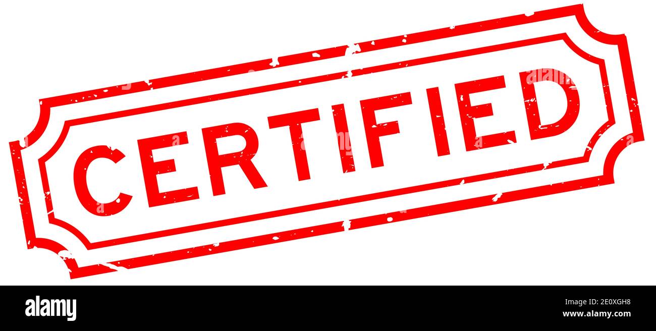 Grunge red certified word rubber seal stamp on white background Stock Vector Image & Art - Alamy