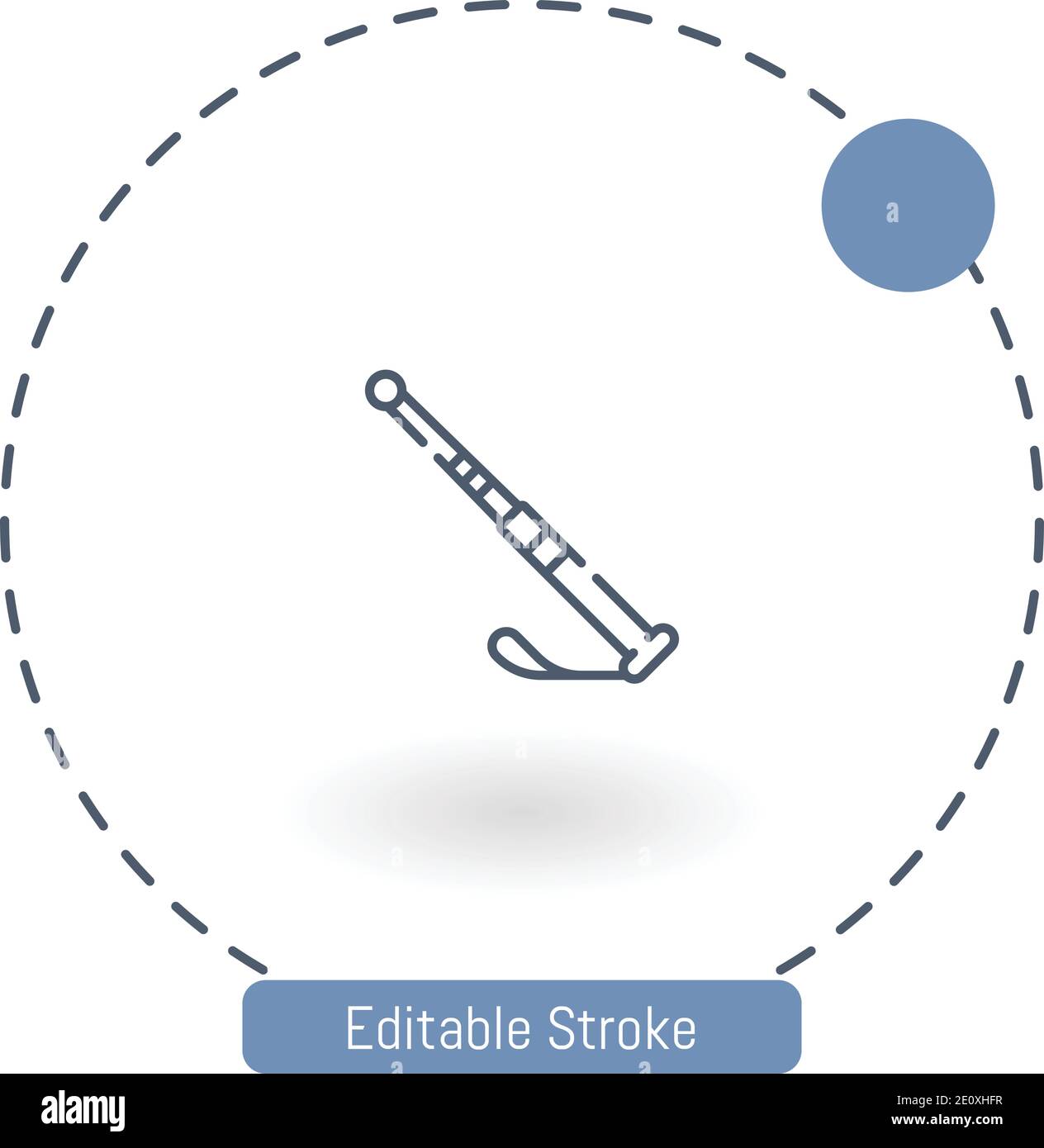 baton vector icon editable stroke outline icons for web and mobile ...