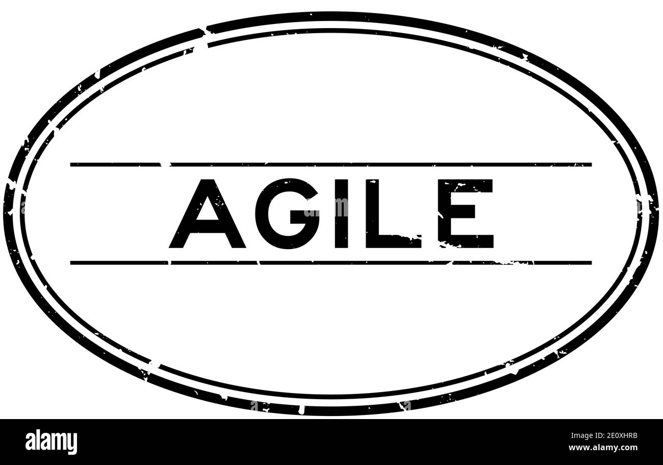 Grunge black agile word oval rubber seal stamp on white background Stock Vector Image & Art - Alamy