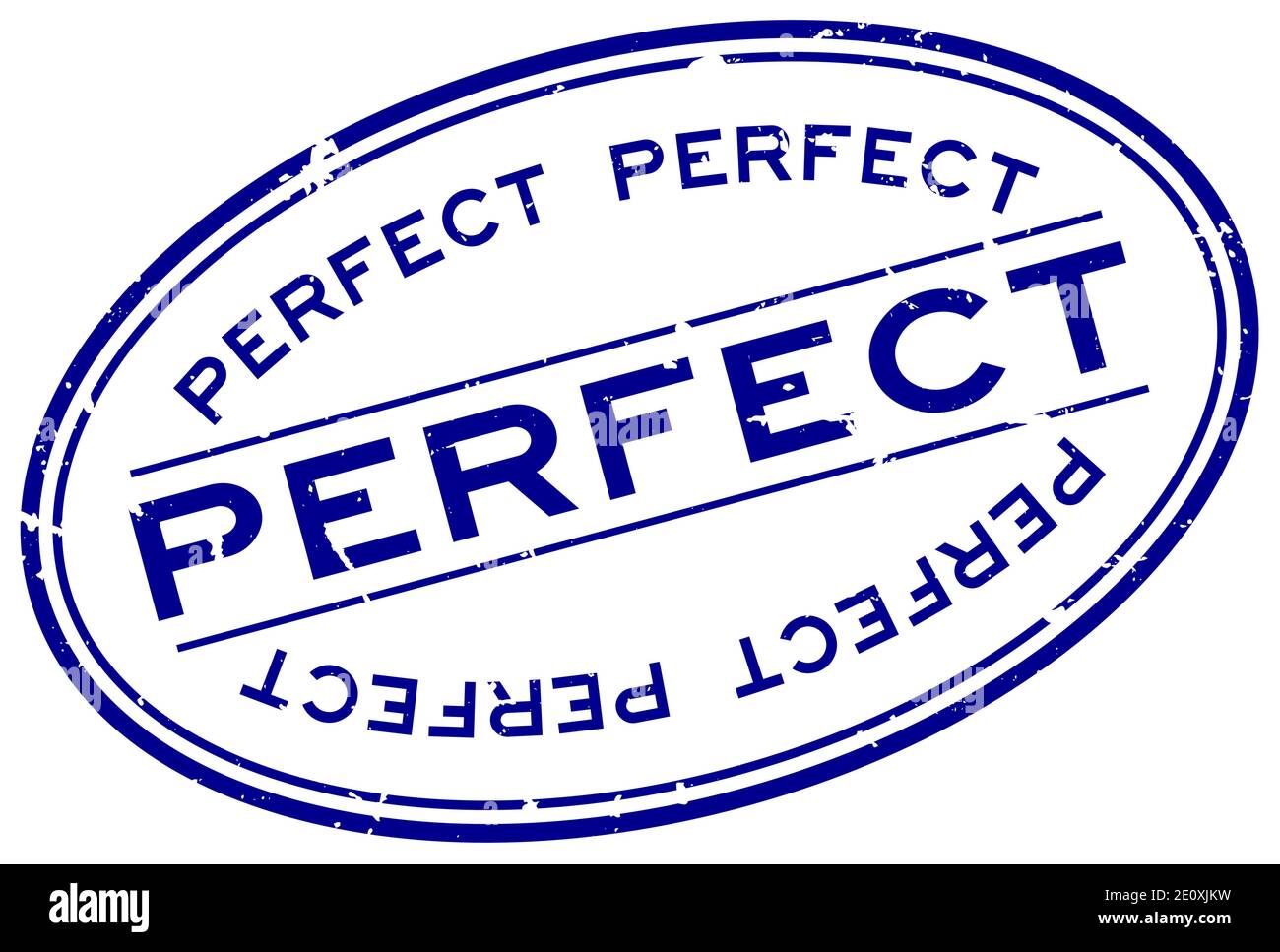 Grunge blue perfect word oval rubber seal stamp on white background Stock Vector Image & Art - Alamy