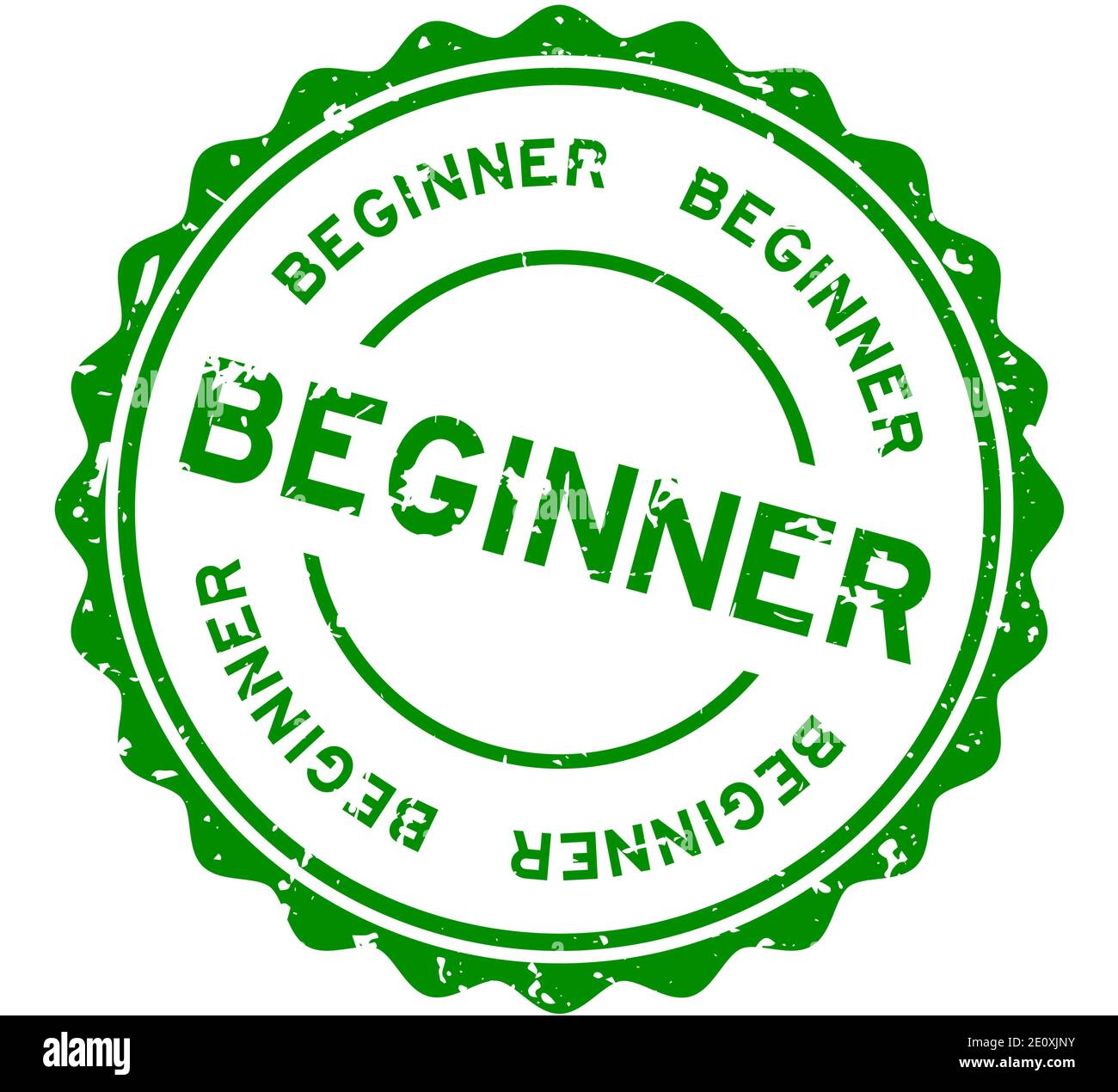 Grunge green beginner word round rubber seal stamp on white background Stock Vector Image & Art ...