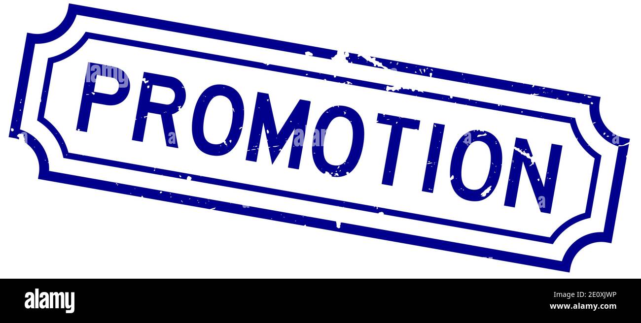 Grunge blue promotion word rubber business seal stamp on white background Stock Vector Image ...