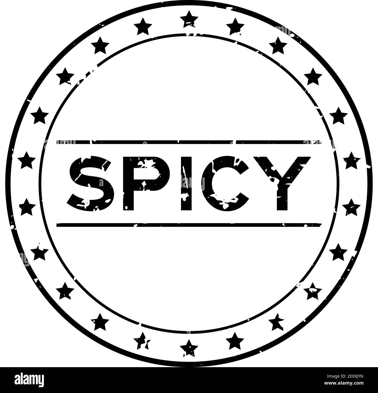 Grunge black spicy word round rubber seal stamp on white background Stock Vector Image & Art - Alamy
