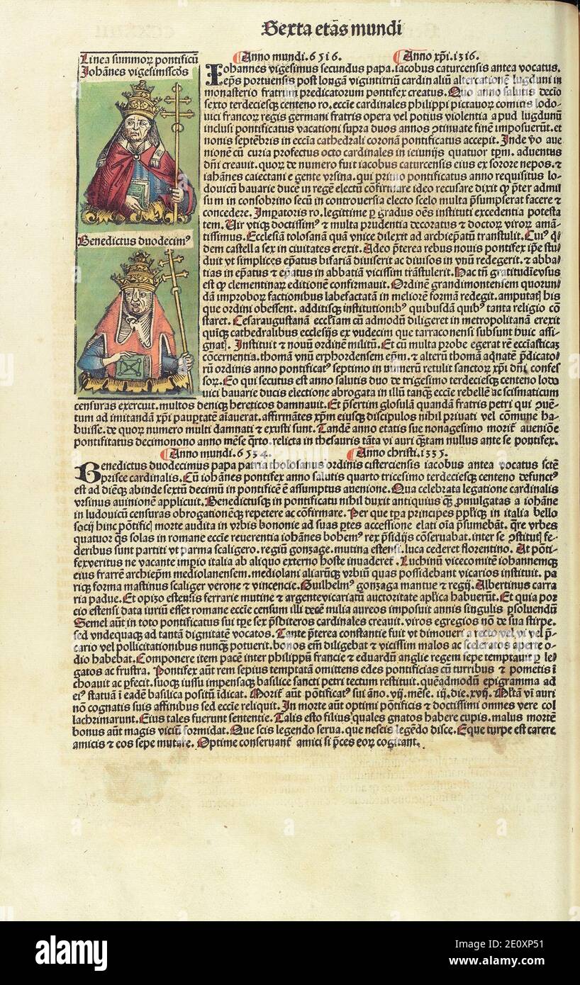 Liber Chronicarum f 224v Stock Photo - Alamy