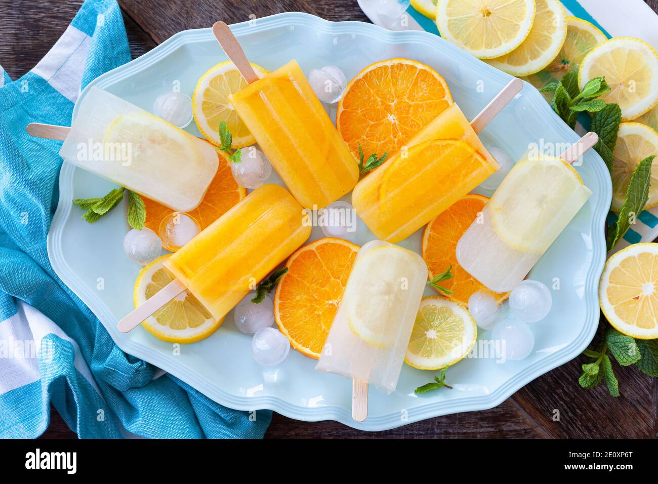 Fruity Frozen Popsicles Stock Photo - Alamy