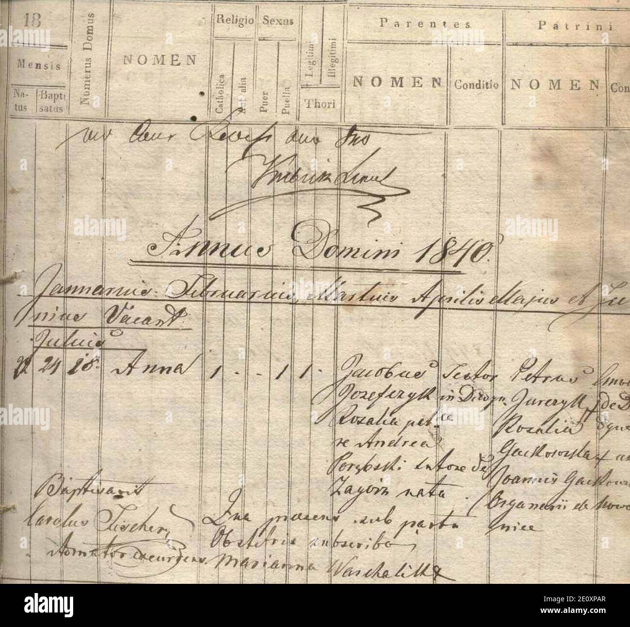 Liber Natorum (examples Stock Photo - Alamy