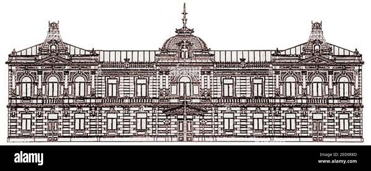 Liberman manor plan Stock Photo - Alamy