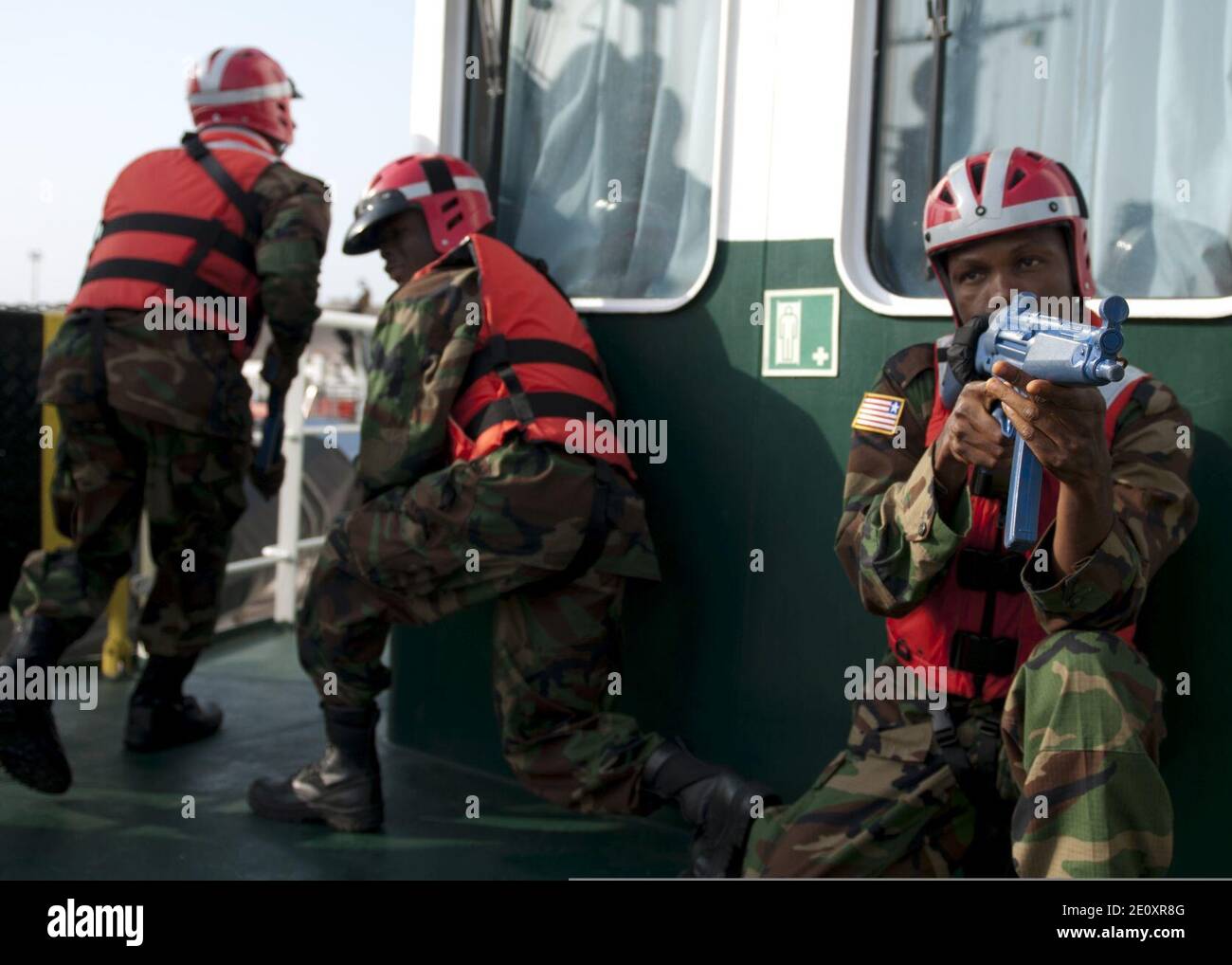 Liberian coast guardsmen participate in maritime interdiction training ...