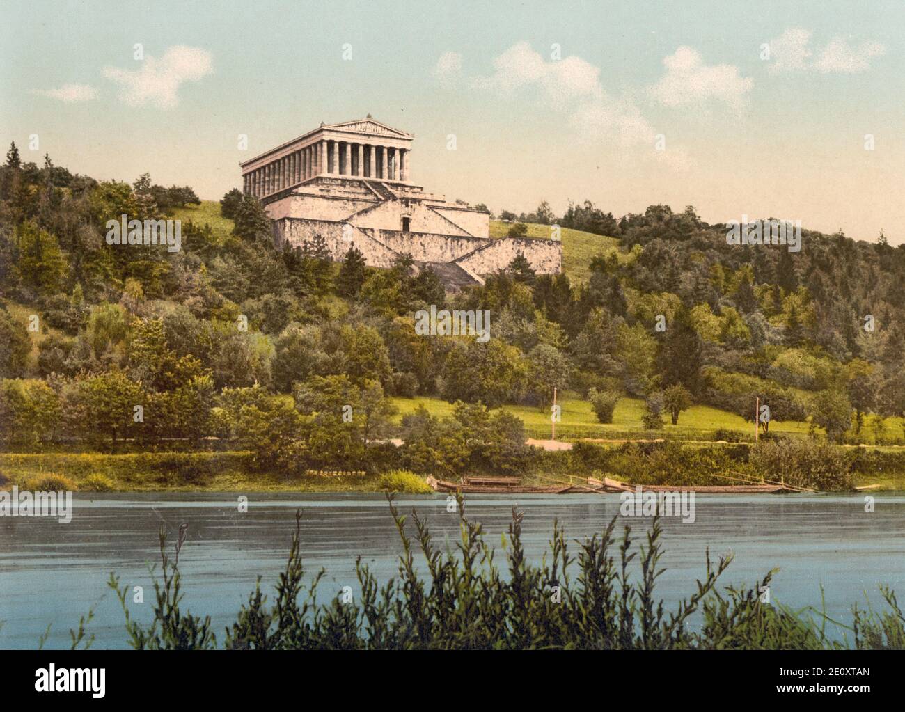 The Walhalla, Ratisbon (Regensburg), Bavaria, Germany, circa 1900 Stock ...