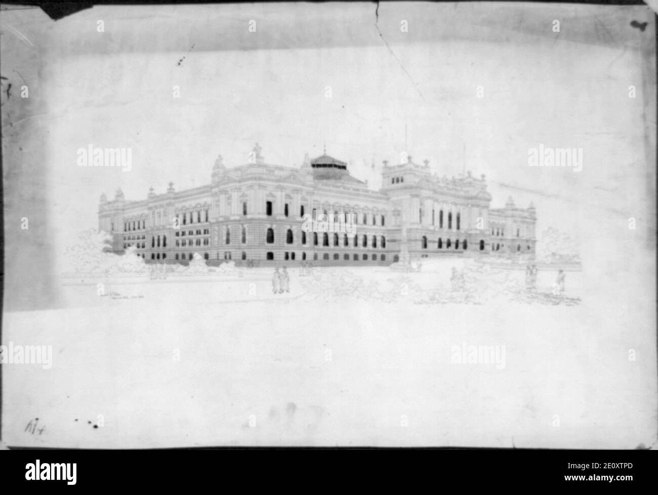 Exterior perspective rendering Stock Photo - Alamy