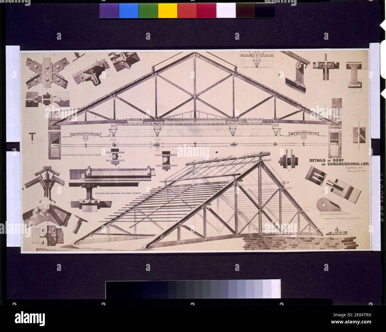 Library of Congress in the U.S. Capitol, Washington, D.C. Roof details ...