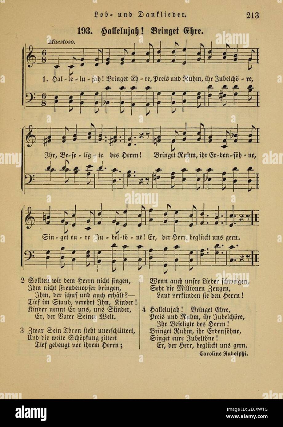 Libretto Hallelujah di Caroline Rudolphi Stock Photo - Alamy