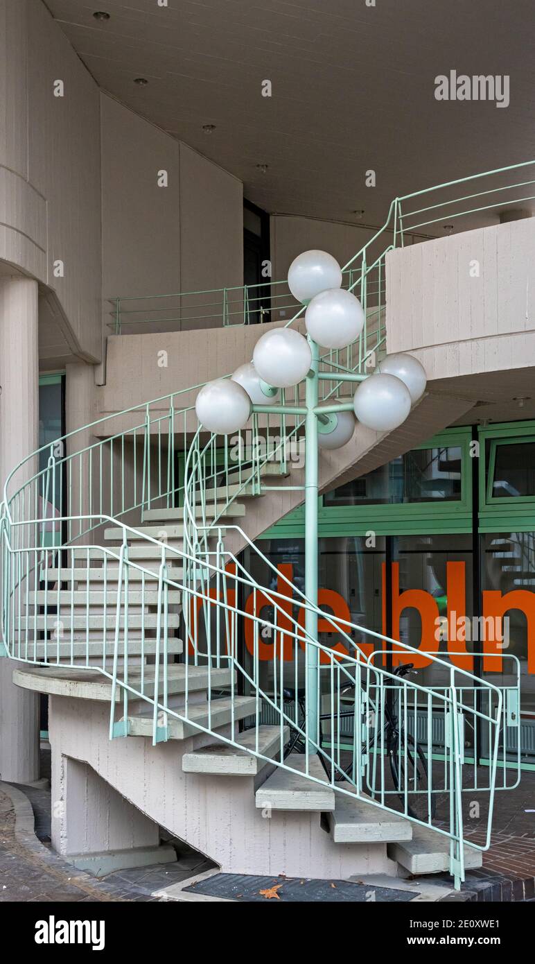 Modern Fire Escape On A New Building Stock Photo - Alamy