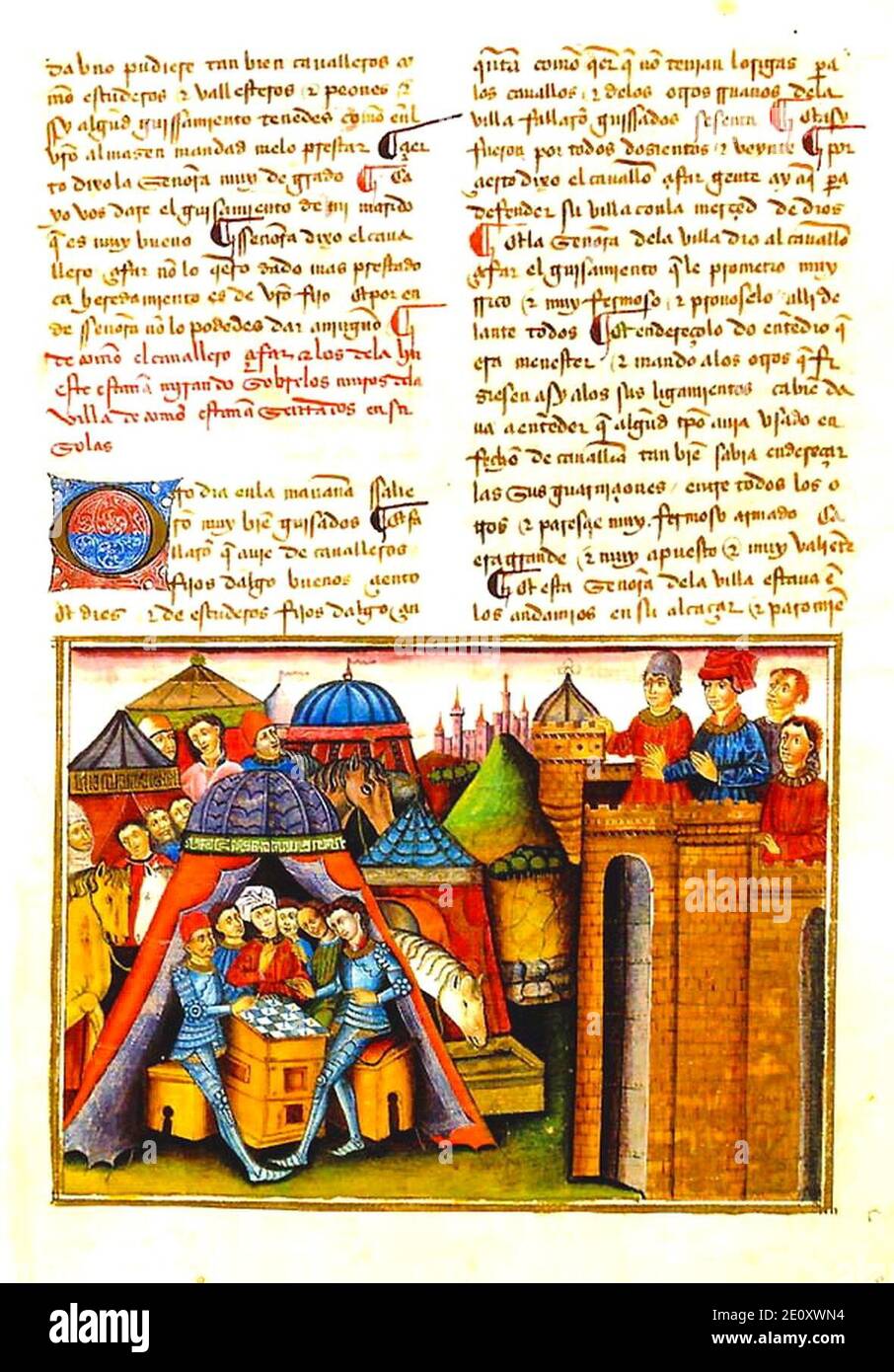 Libro del caballero Zifar, manuscrito de paris 2 Stock Photo - Alamy