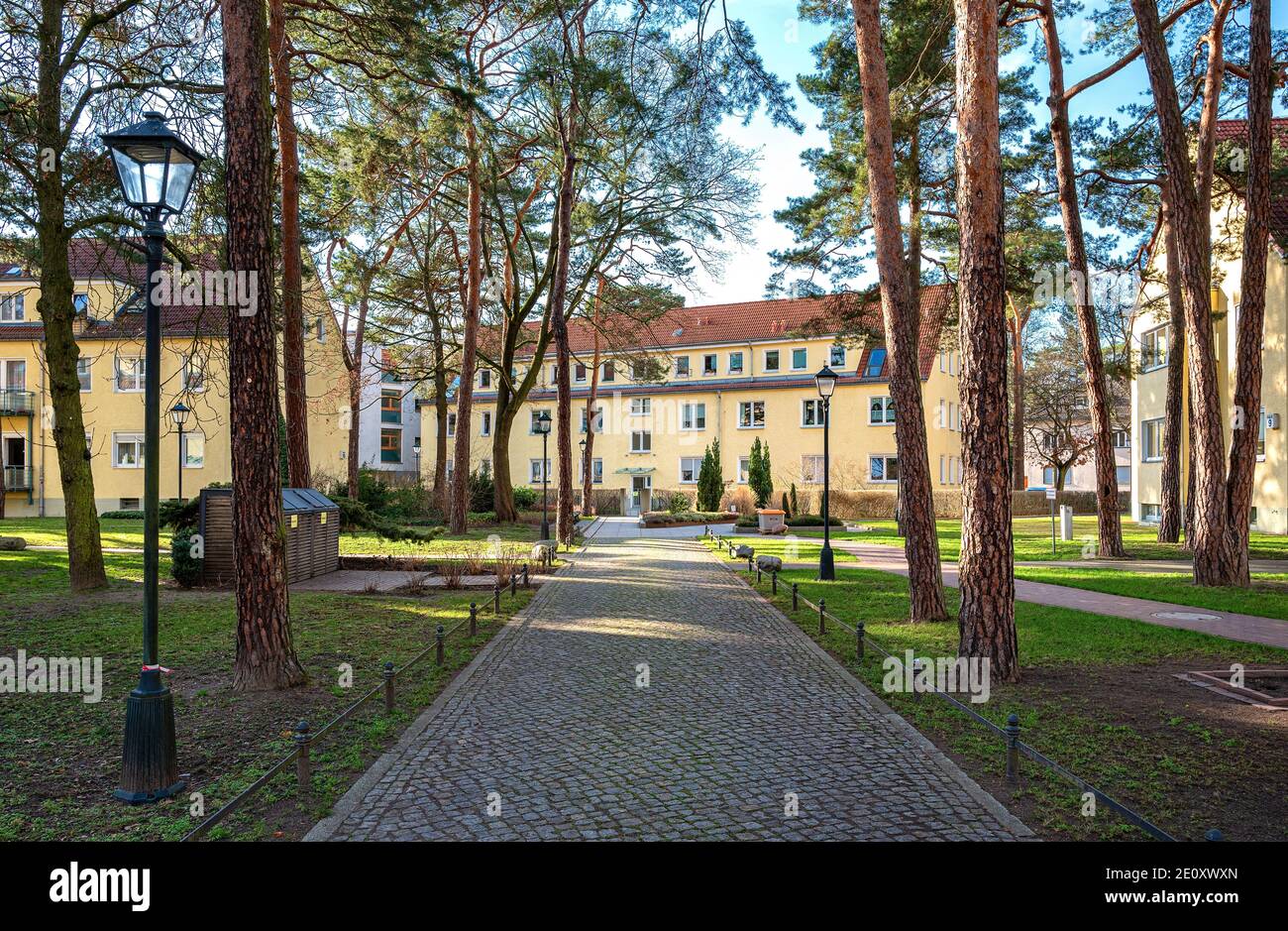 Beautiful Residential Complex In A Small Forest In Berlin Stock Photo ...