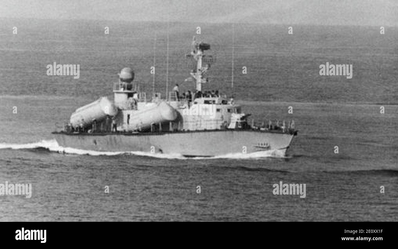 Libyan Project 205-ER missile boat underway in the Gulf of Sidra on 19 ...