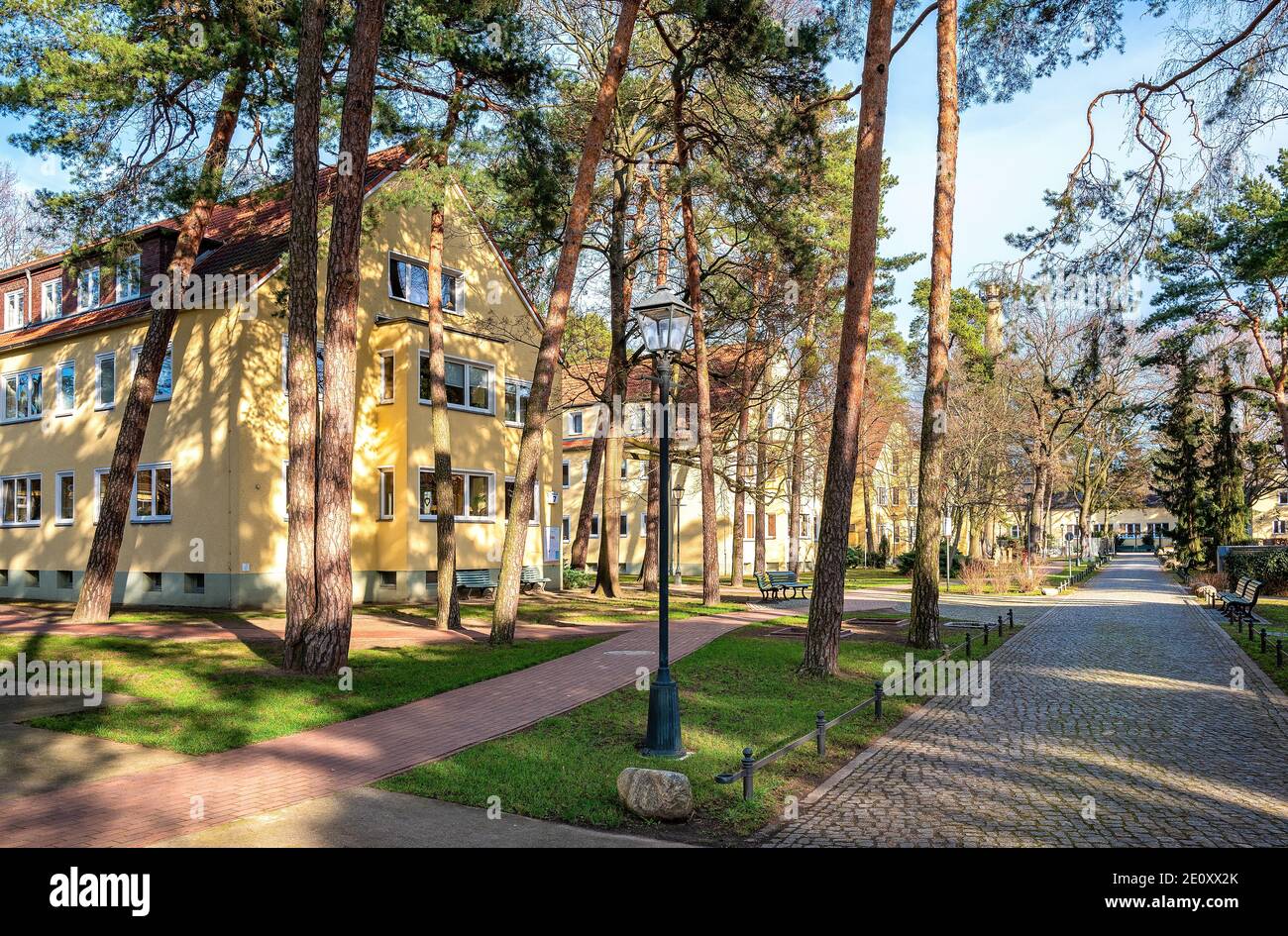 Beautiful Residential Complex In A Small Forest In Berlin Stock Photo ...