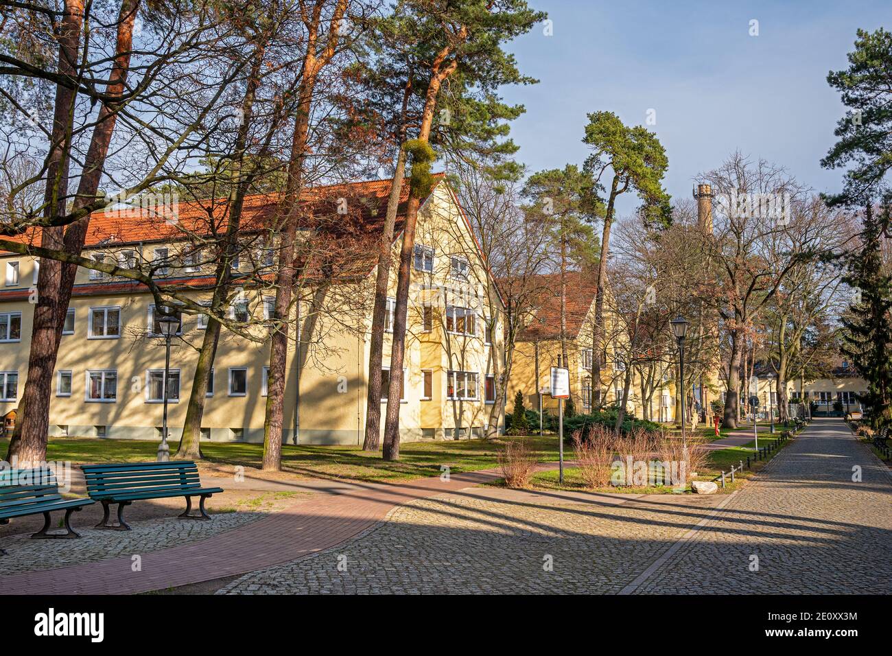 Beautiful Residential Complex In A Small Forest In Berlin Stock Photo ...