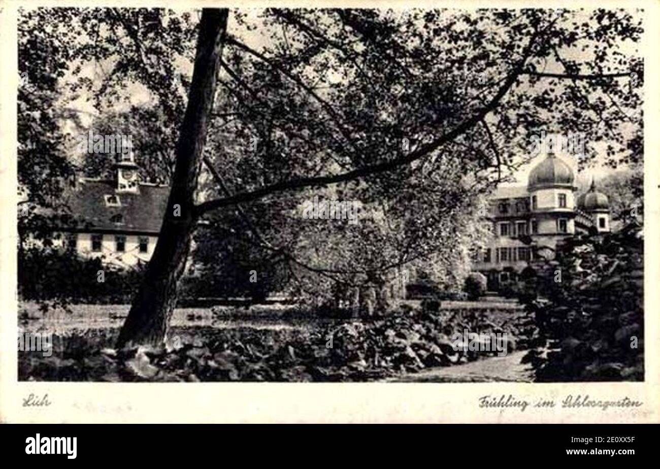 Lich, Schloss + Park um 1930 Stock Photo - Alamy