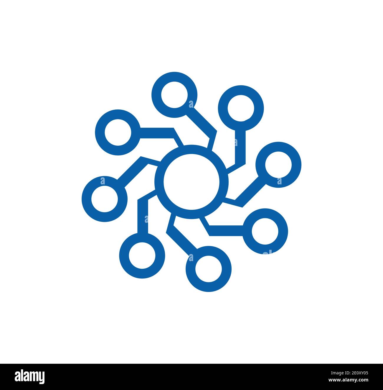 A Vector Illustration of Blue Circle Technology Sign Stock Vector Image ...