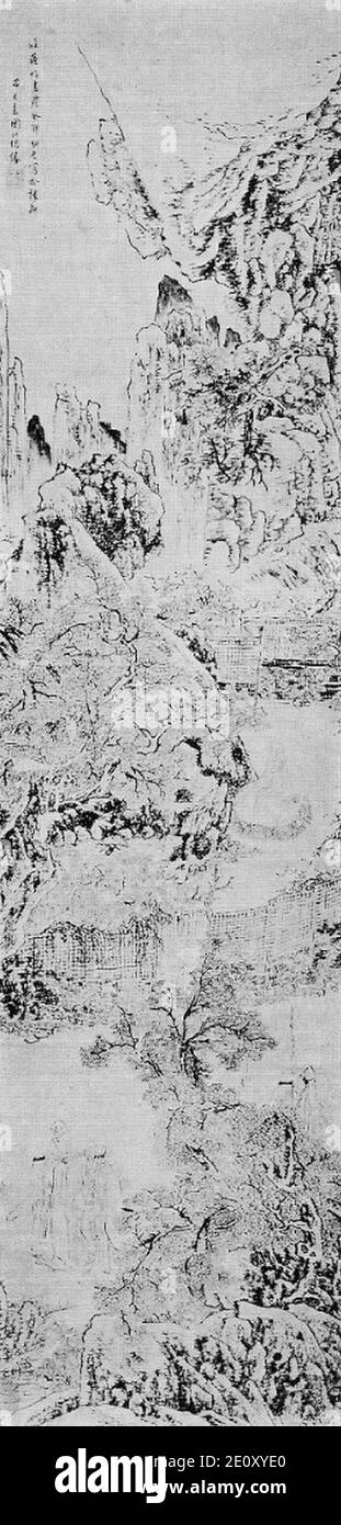 Lie Zi dans un paysage 1843 n° 15 inventaire 14 par le peintre chinois ...