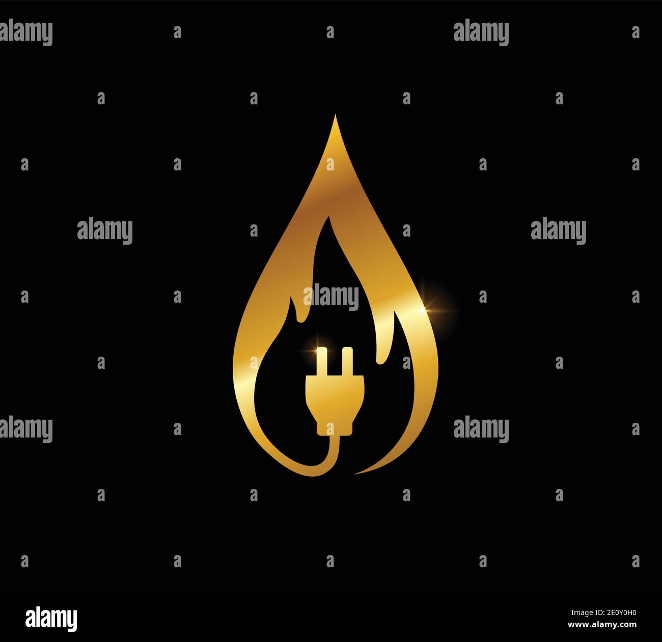 A Vector Illustration of Golden Resources Water Fire and Electricity ...