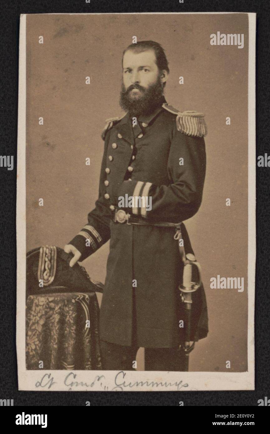 Lieutenant Commander Andrew Boyd Cummings of U.S. Navy in uniform with ...