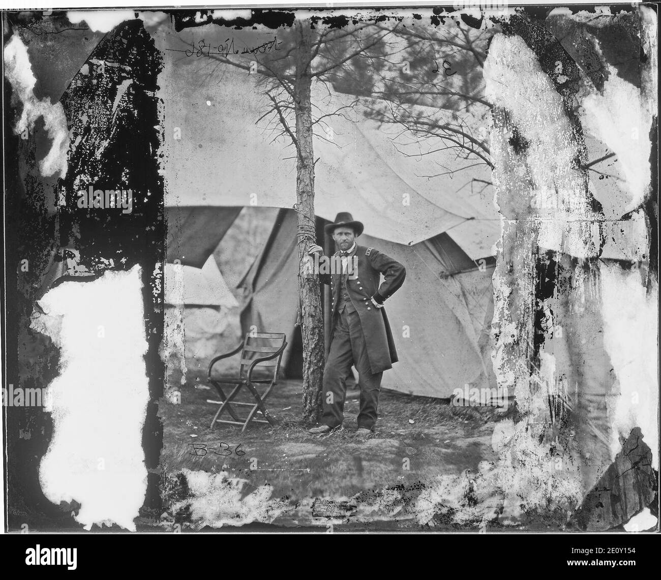 Lieutenant General Ulysses S. Grant Standing by a Tree in Front of a ...