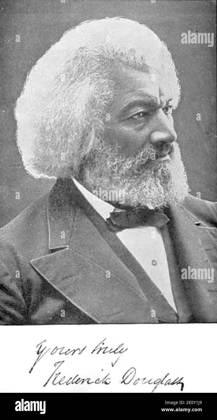 Life and Times of Frederick Douglass (1892) frontispiece Stock Photo ...