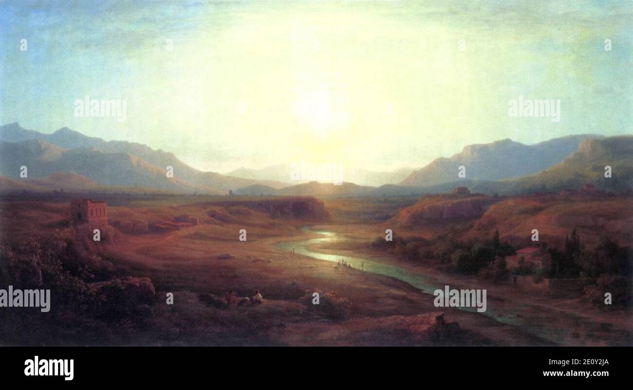 Ligeti, Antal - Italian Landscape (1873 Stock Photo - Alamy