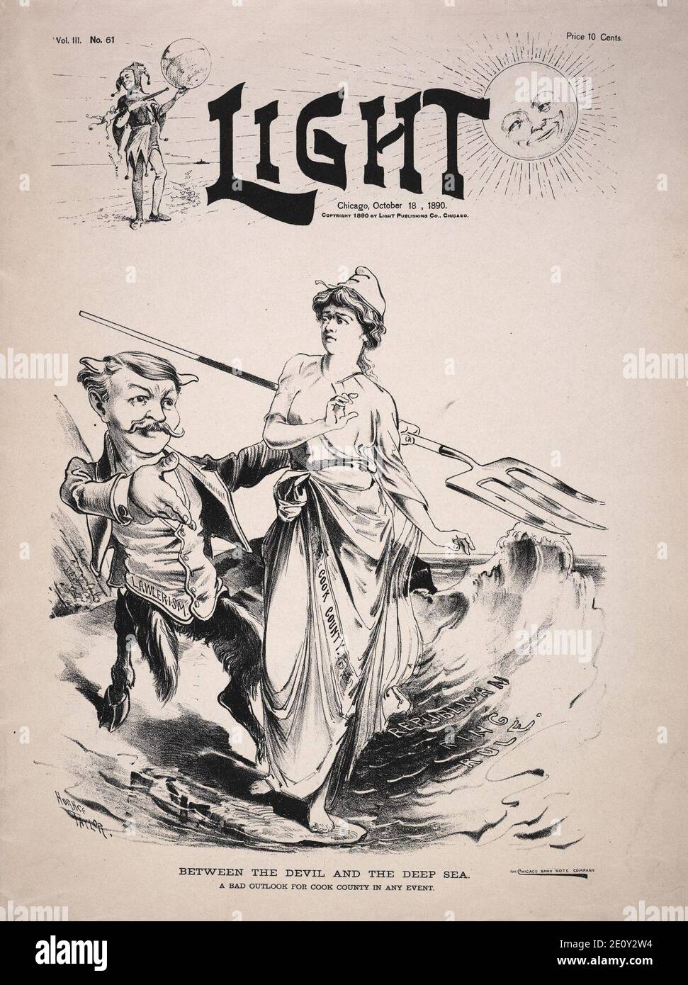 Light, Vol. 3, No. 61 (October 18, 1890) cover Stock Photo - Alamy