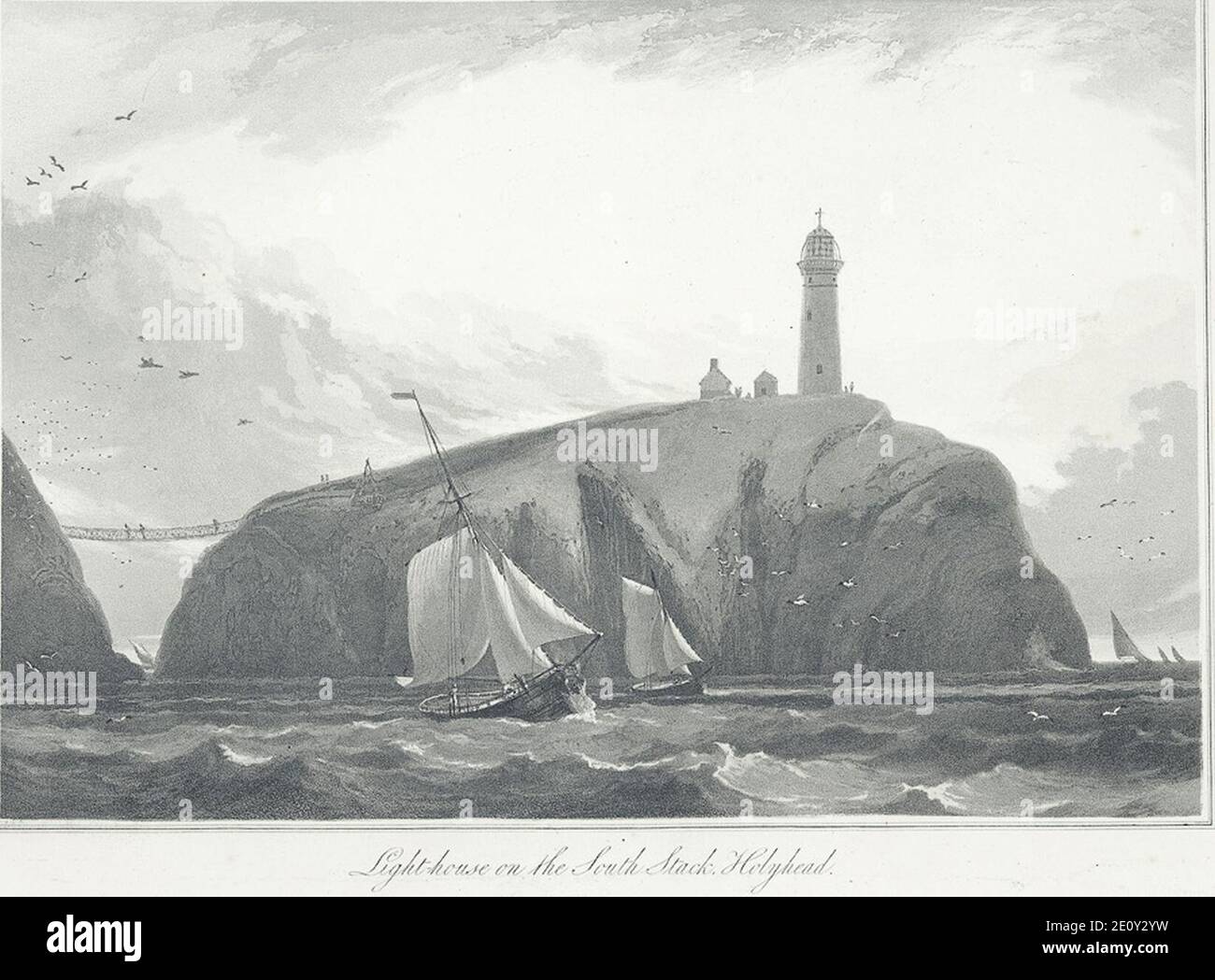 Light-house on the South Stack, Holyhead Stock Photo - Alamy