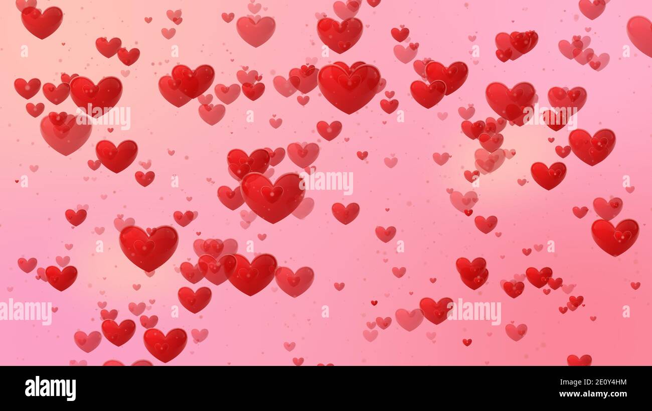 Heart and love background , Flying Hearts concept, Sign and symbol of ...
