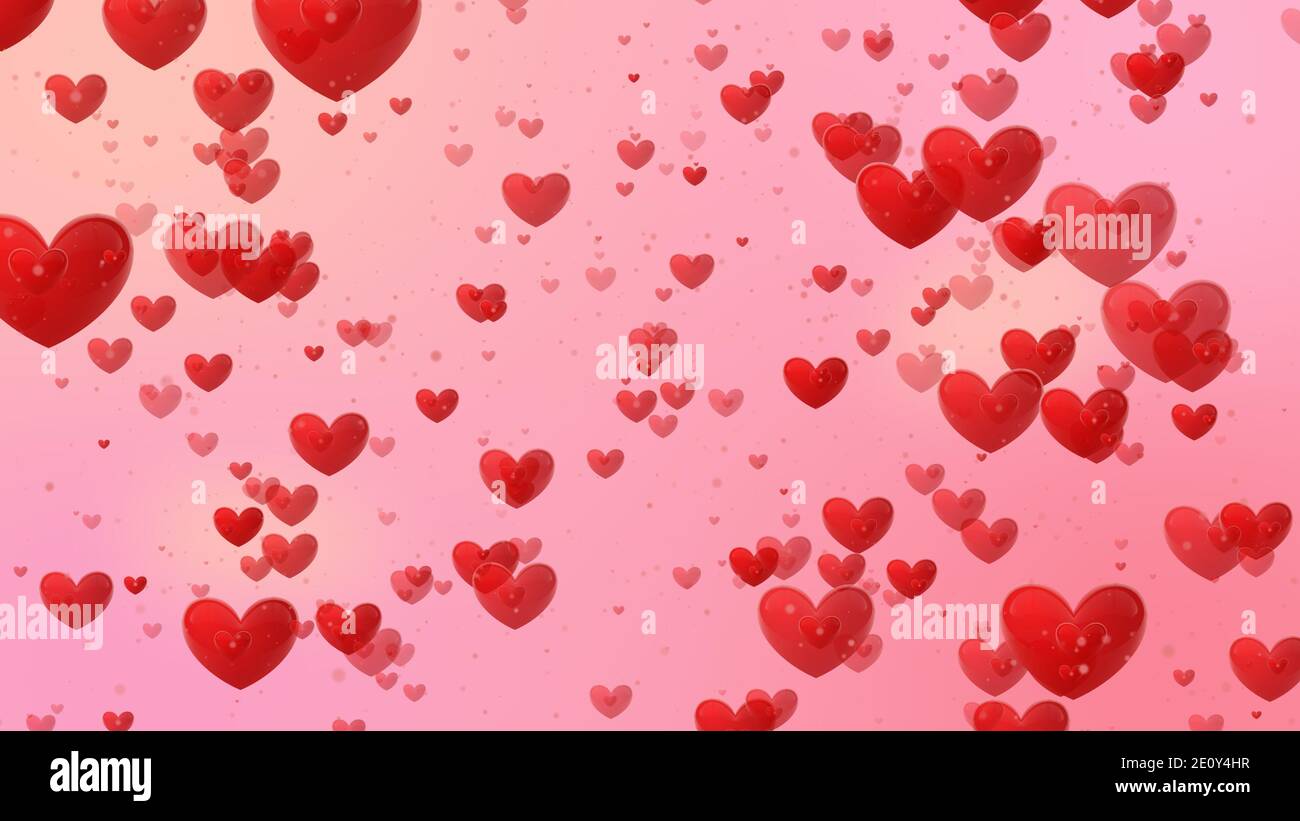 Heart and love background , Flying Hearts concept, Sign and symbol of ...