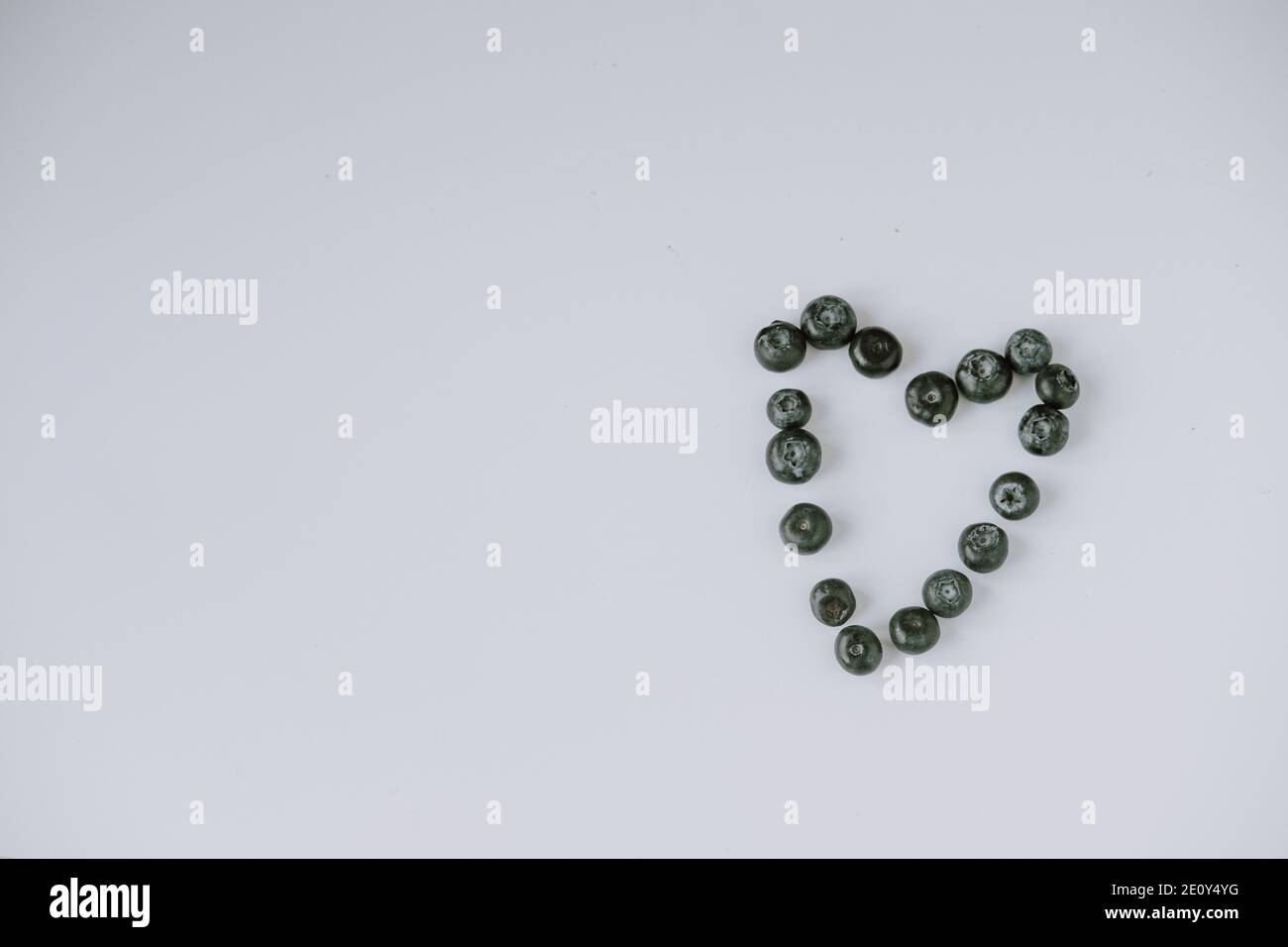 Valentine's Day. Blueberry heart. Beautiful heart made of berries ...